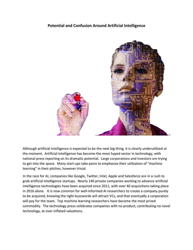 Potential and Confusion Around Artificial Intelligence | PDF ...