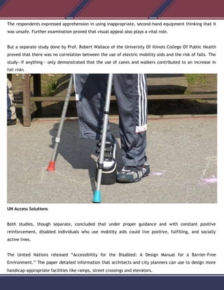 Studies Show that Mobility Devices Contribute to Social Inclusion among ...