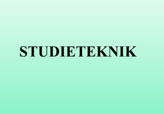 Studieteknik för syv | PPT