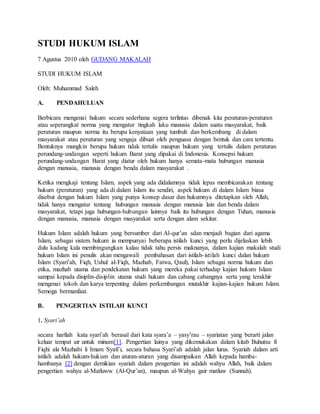 Studi hukum islam | PDF