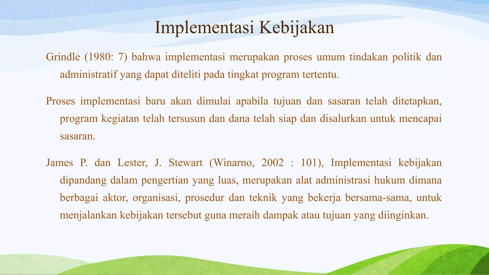 model kebijakan merille s.grindle | PPTX