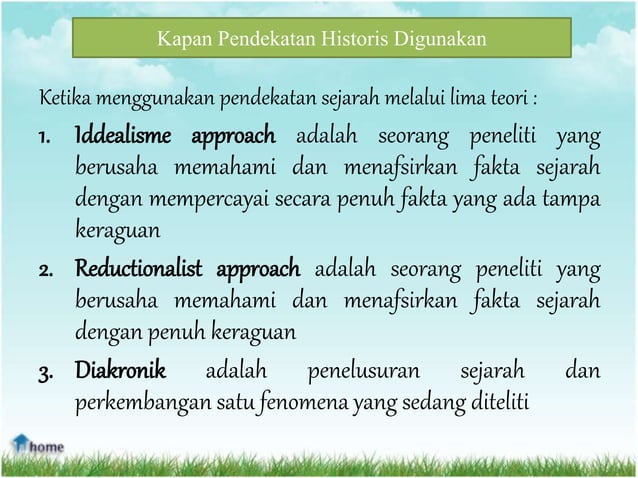 Studi islam dalam pendekatan historis | PPTX