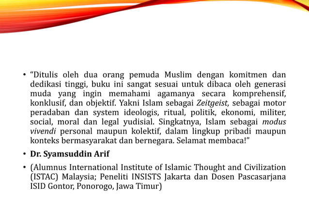 Studi Islam Paradigma Komprehensif | PPTX