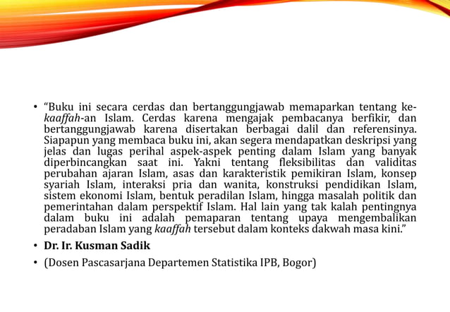 Studi Islam Paradigma Komprehensif | PPTX