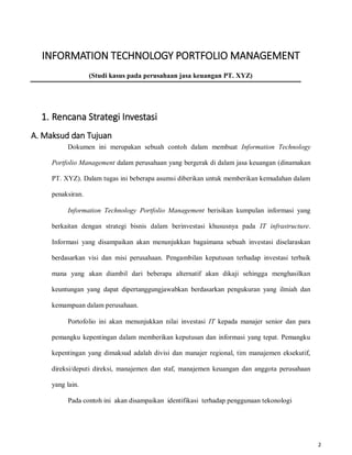 Studi kasus 2 it portfolio-management internet banking | PDF