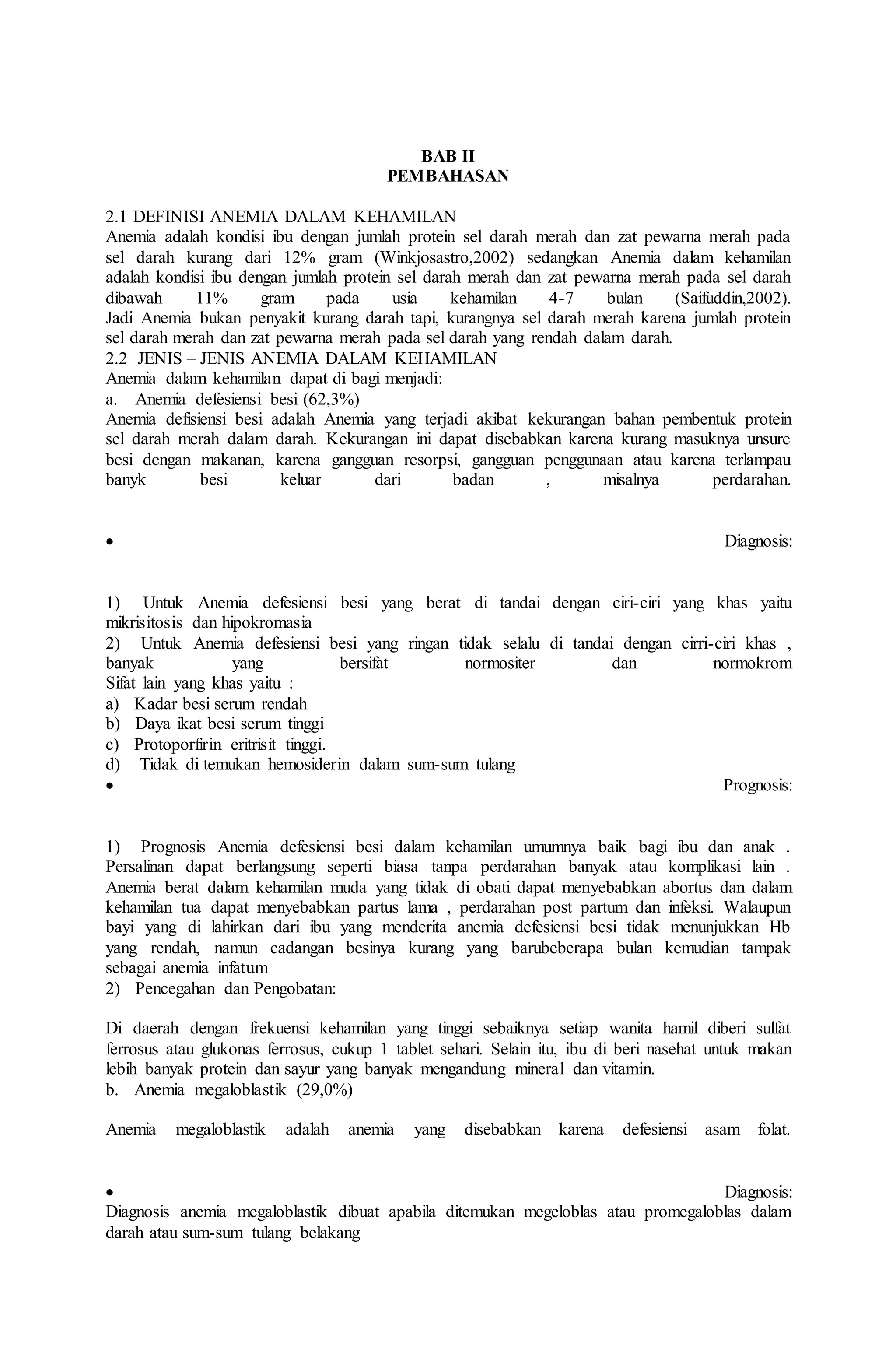 Studi kasus anemia ringan | DOCX