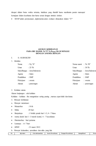 Studi kasus anemia ringan | DOCX