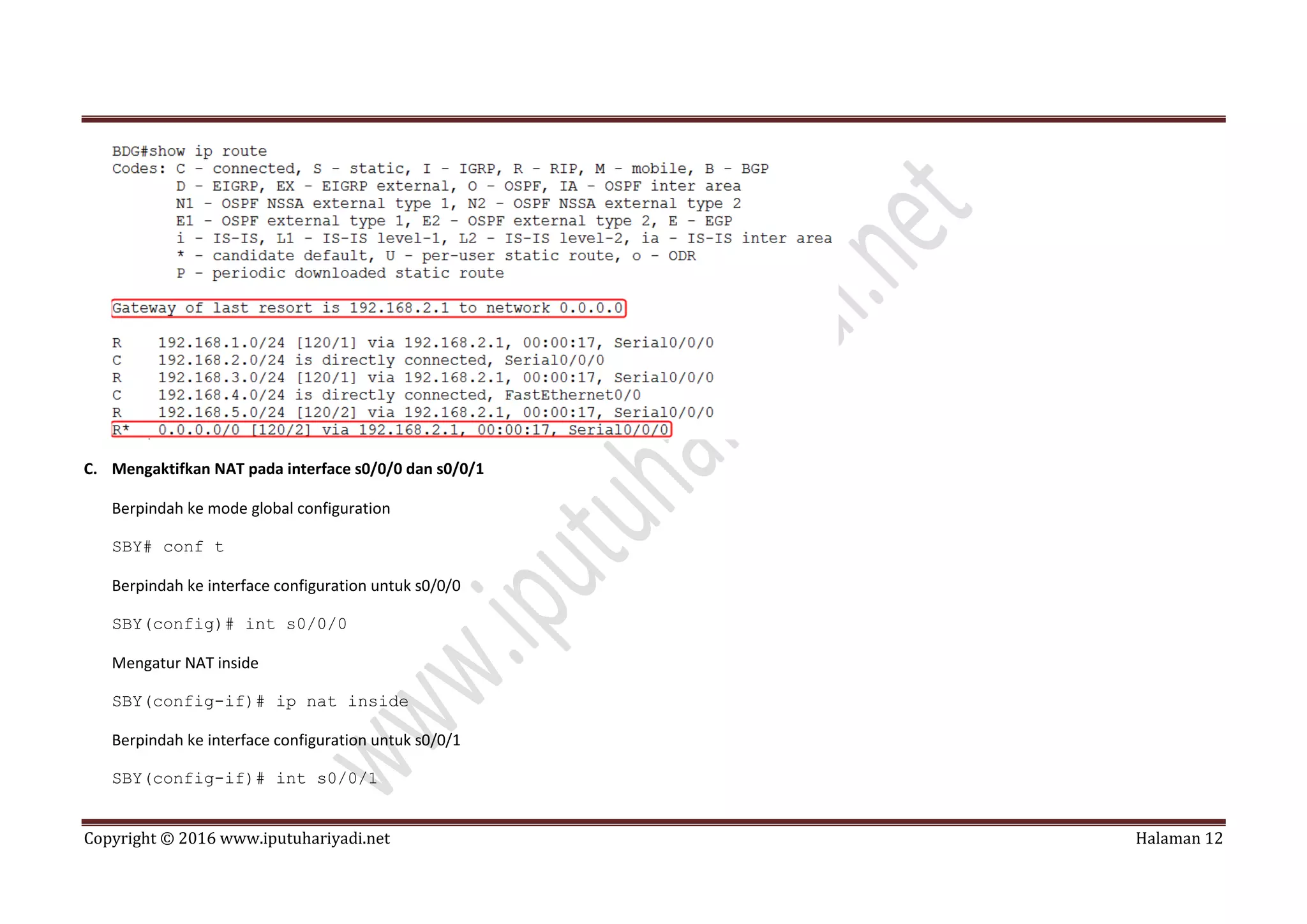 Studi Kasus Konfigurasi RIP dan Cisco Access Control List (ACL) | PDF