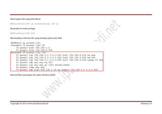 Studi Kasus Konfigurasi RIP dan Cisco Access Control List (ACL) | PDF