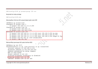 Studi Kasus Konfigurasi RIP dan Cisco Access Control List (ACL) | PDF