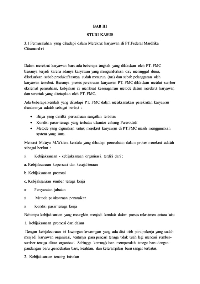 Studi kasus msdm | PDF