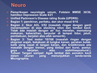 Studi kasus parkinson disease | PPTX