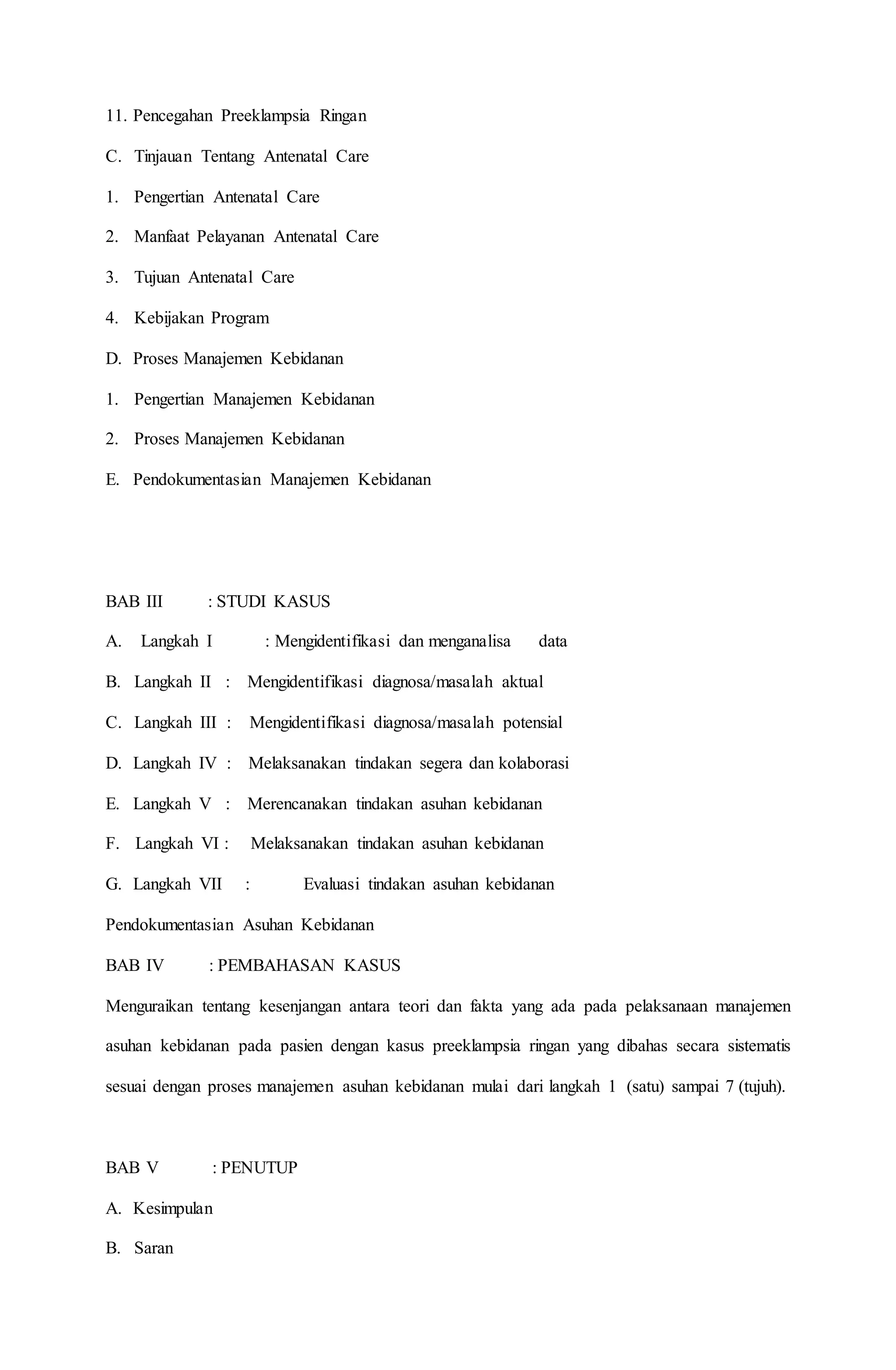 Studi kasus preklamsia | DOCX