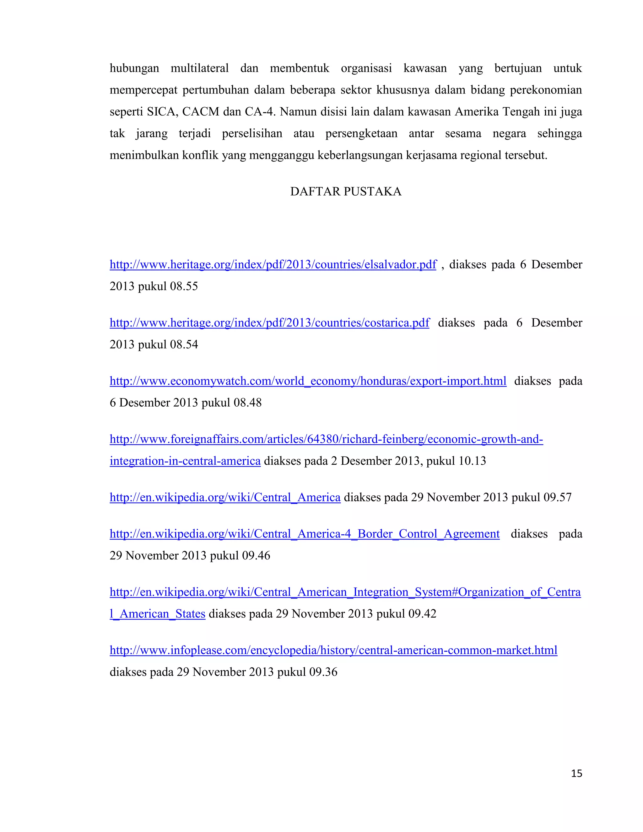 Studi kawasan amerika tengah | DOCX