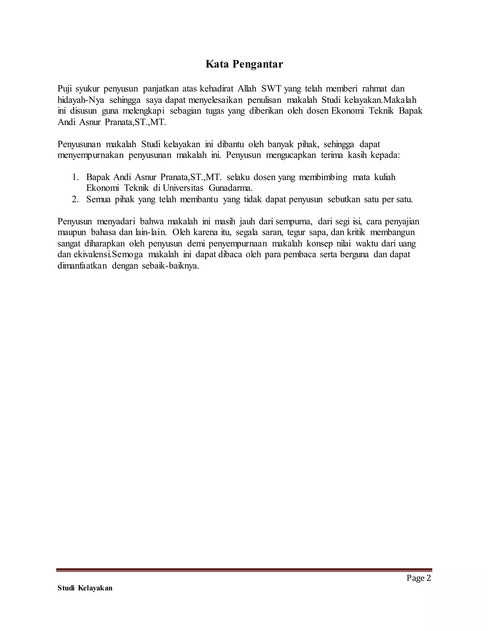 Studi kelayakan | DOCX