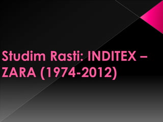 INDITEX, "ZARA" | PPT