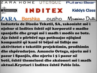 INDITEX, "ZARA" | PPT