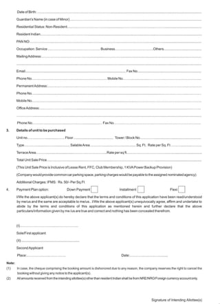 Golfforeste Studio Apartments Booking Form | PDF