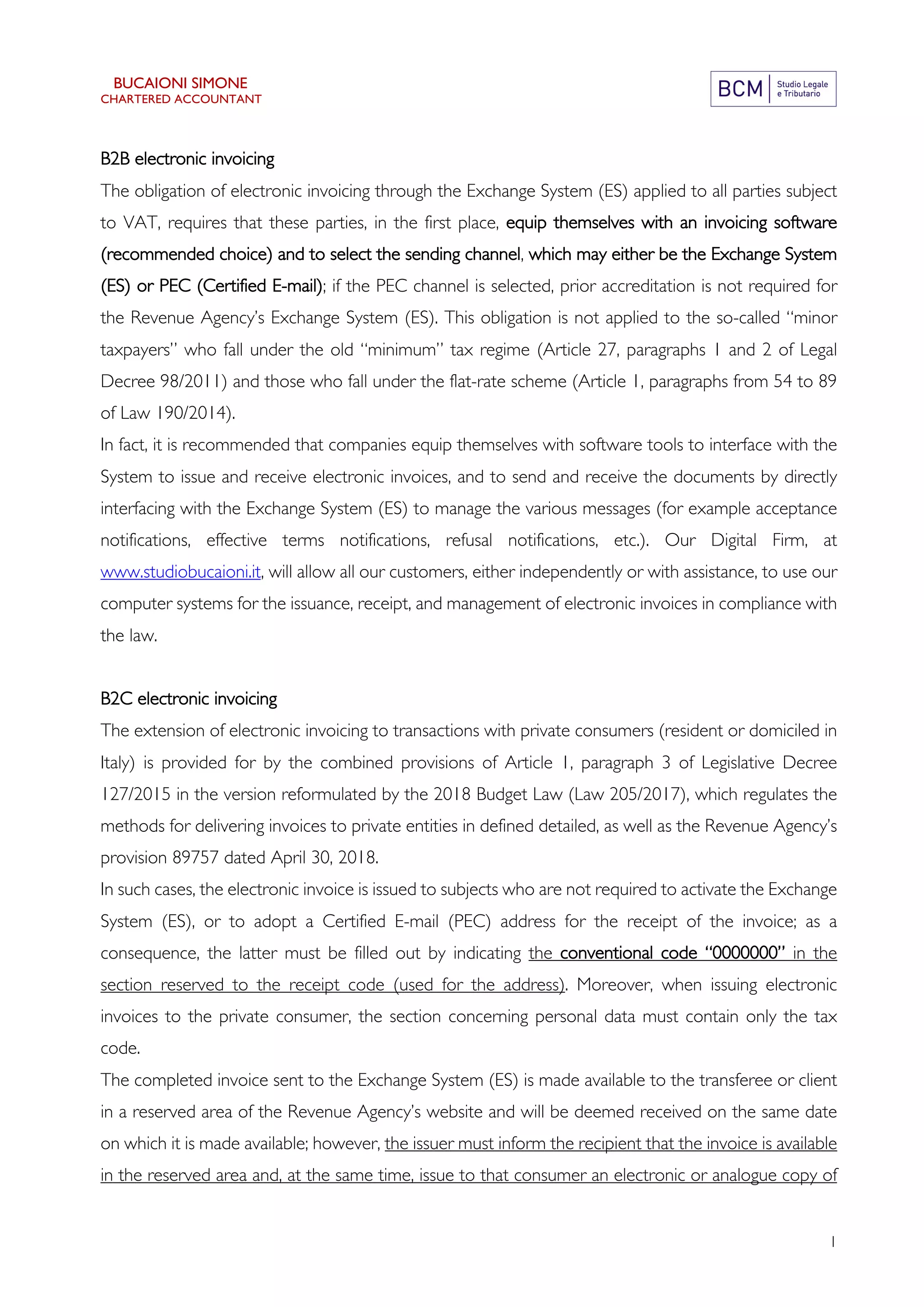 VAT – Italy – e-invoicing and electronic invoicing | PDF