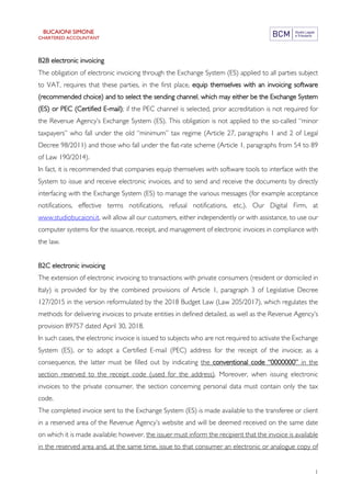VAT – Italy – e-invoicing and electronic invoicing | PDF
