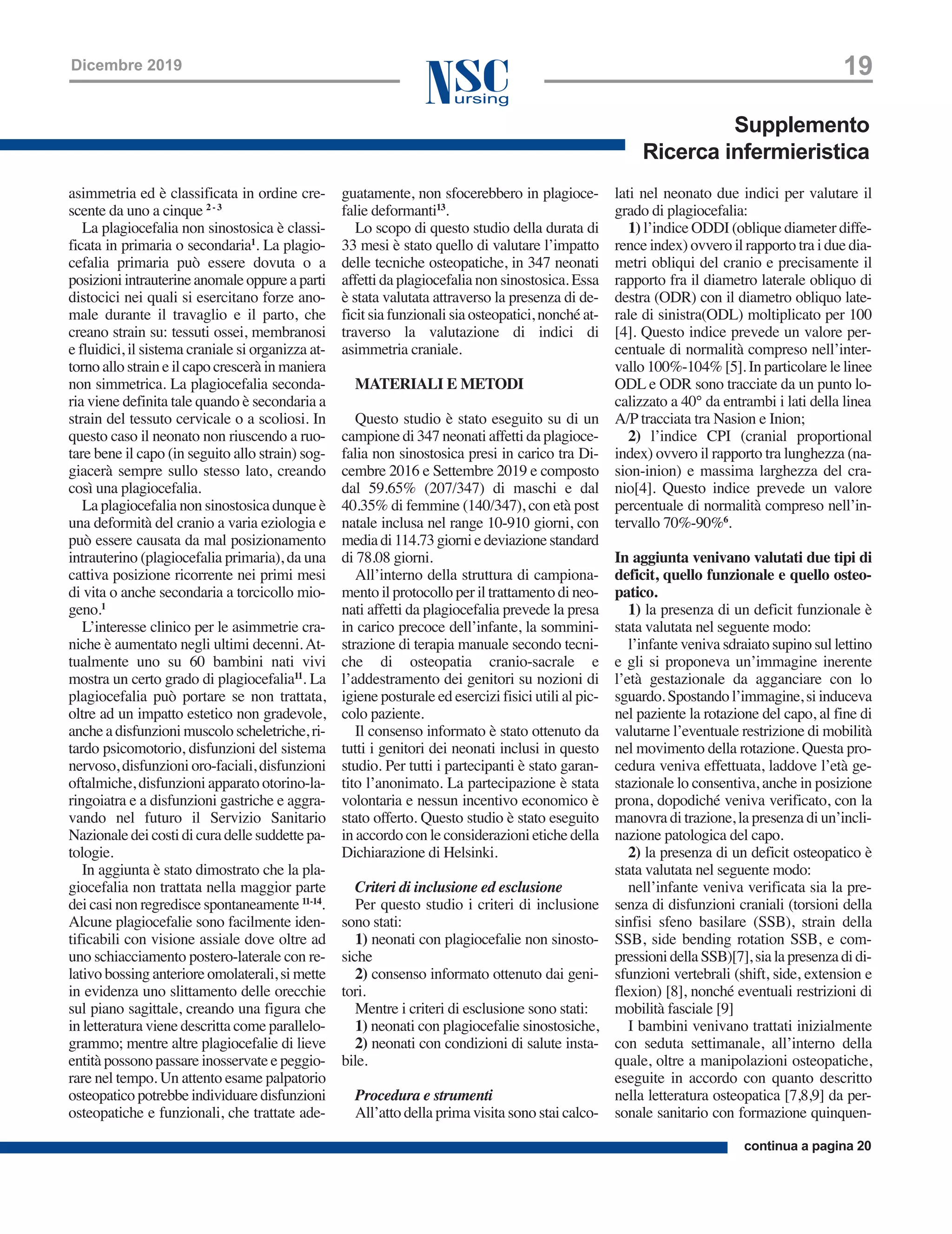 Uno studio di coorte su neonati affetti da Plagiocefalia non ...