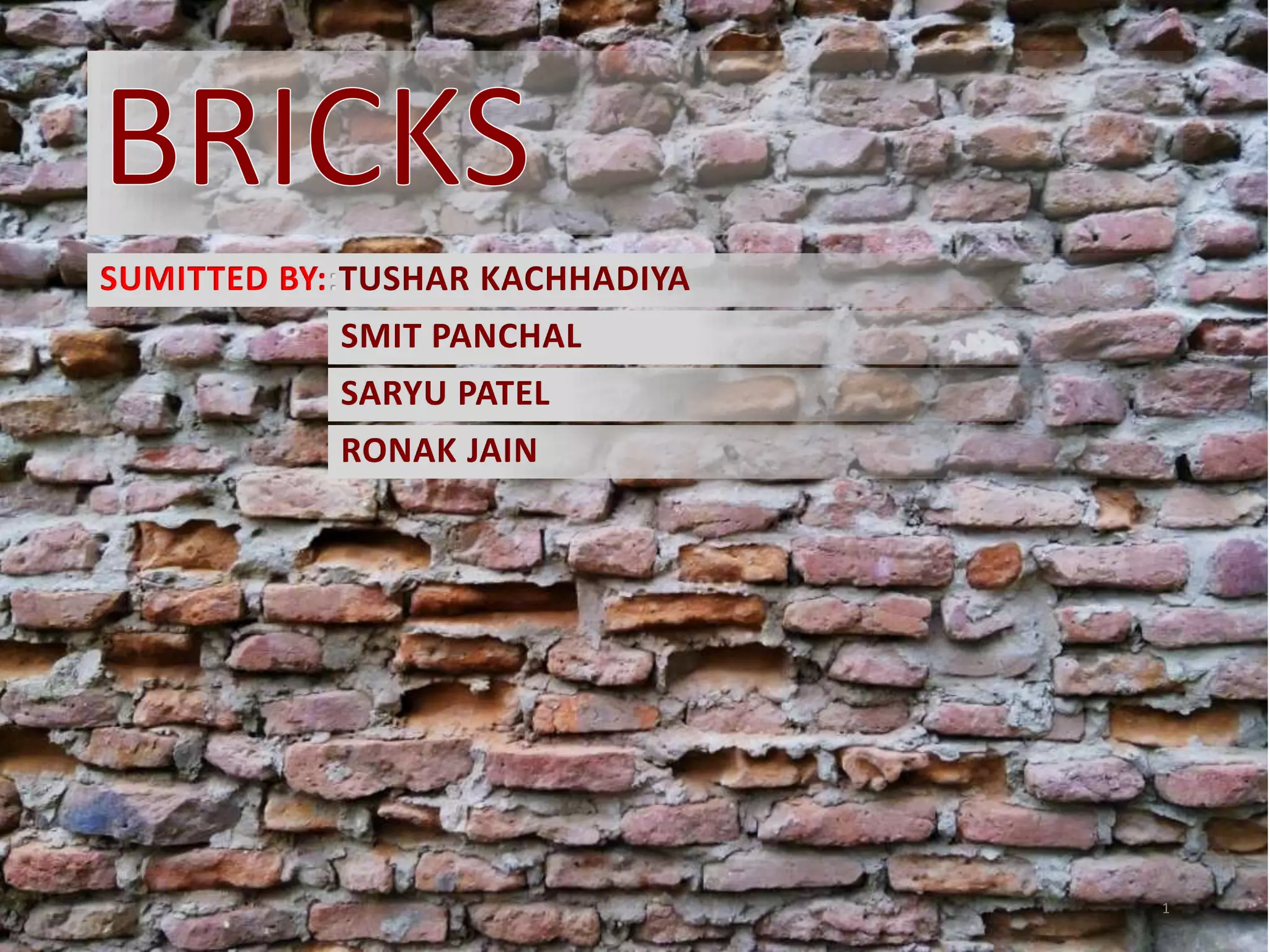 brick as a building material | PPTX