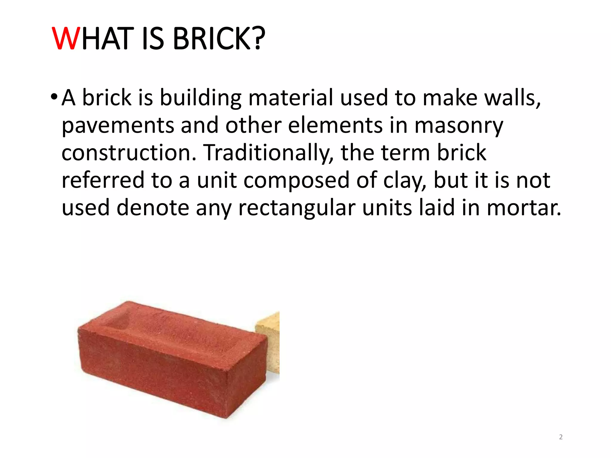 brick as a building material | PPTX
