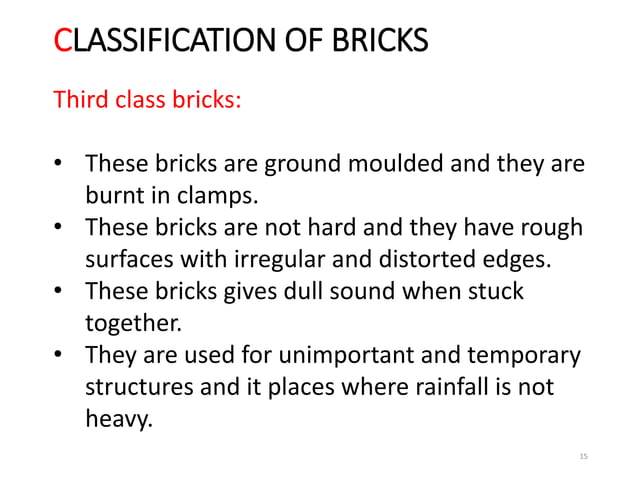 brick as a building material | PPTX | Geology | Science