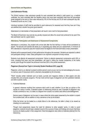 Studio 3 module outline (s1 2015) | PDF