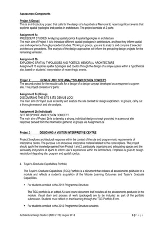 Studio 3 module outline (s1 2015) | PDF