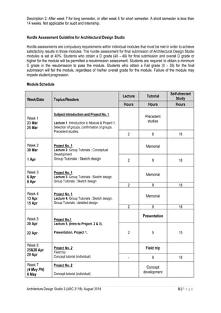 Studio 3 module outline (s1 2015) | PDF
