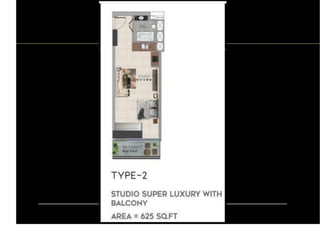 studio 625 sqft for livable family apprat | PDF