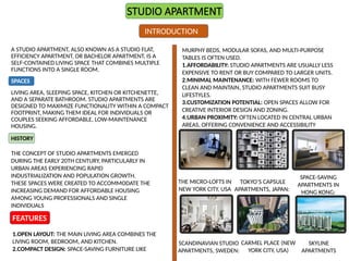 studio apartment design in finland on arura concept | PPTX
