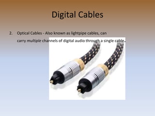 Important Studio Cables & Usage | PPTX