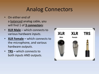 Important Studio Cables & Usage | PPTX