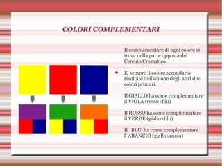 Studio del colore nella mise en place | ODP