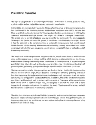 Studio vi project brief | PDF