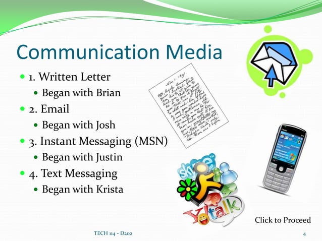 TECH 114 Studio Lab # 1 The Bias Of Communication Media | PPT