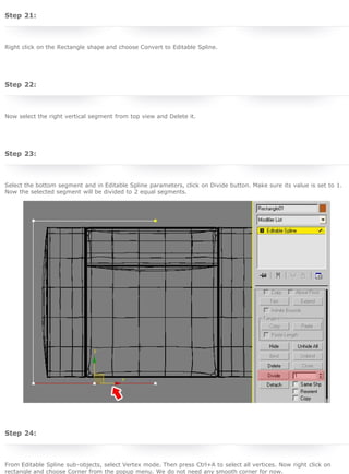 Studio max object tutorial 01 making of sofa | PDF