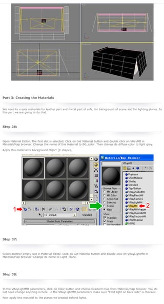Studio max object tutorial 01 making of sofa | PDF
