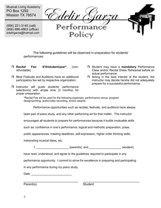 Studio Policy 2011 | PDF