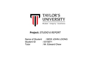 Design Studio 6 report | PDF