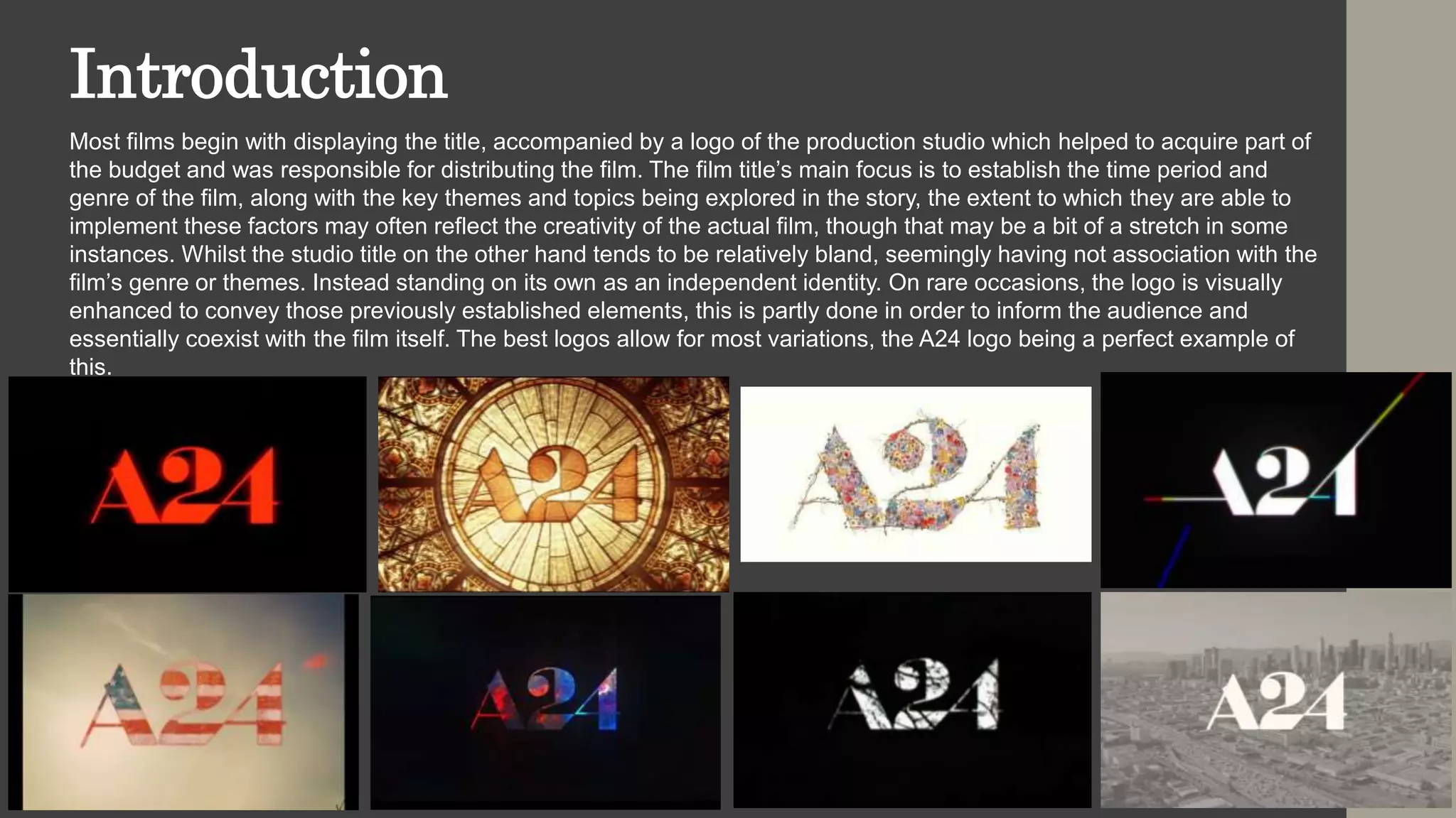 Studio title - Codes & Conventions | PPTX