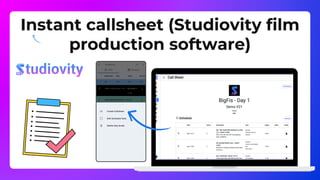 Studiovity film pre-production and screenwriting software | PPT