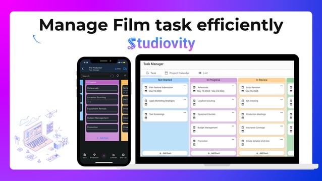 Studiovity film pre-production and screenwriting software | PPT