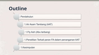Studi Pemanfaatan Abu Terbang (Fly Ash) dalam pengelolaan Air Asam Tambang (AAT).pptx