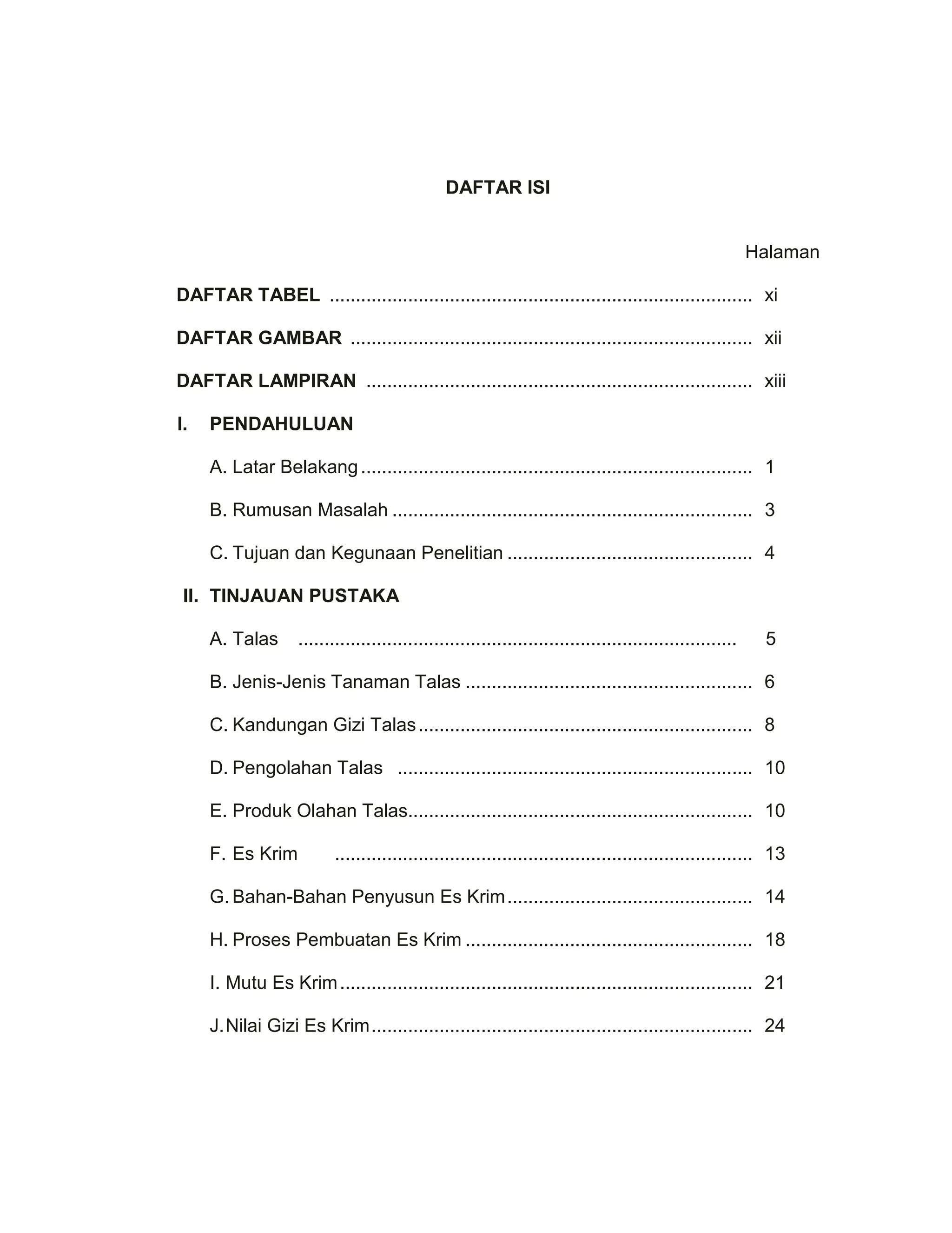 Studi pemanfaatan talas dalam pembuatan es krim | DOCX