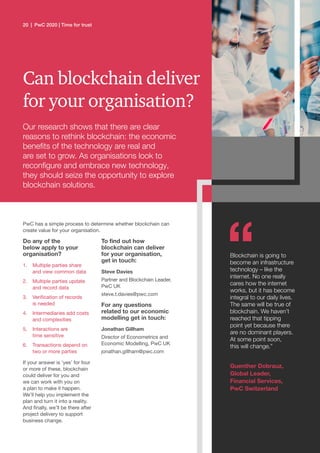 Studi teknologi blockchain pwc | PDF | Internet | Computing