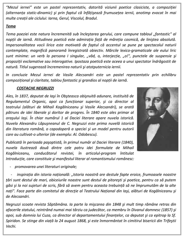 Rolul literaturii in perioada Pasoptista | DOC