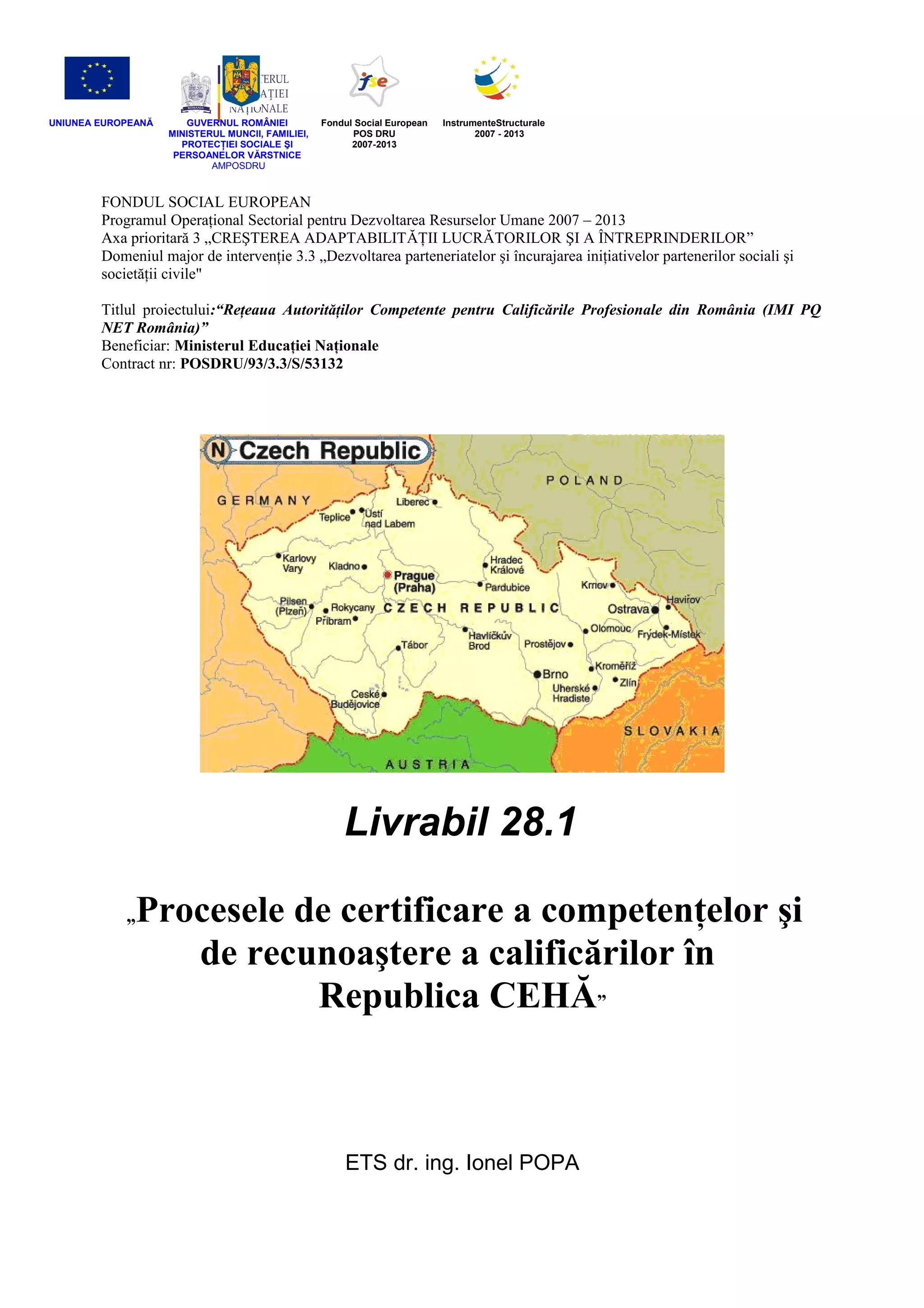 Studiu comparativ Republica Ceha - Ionel Popa - iunie 2013 | PDF
